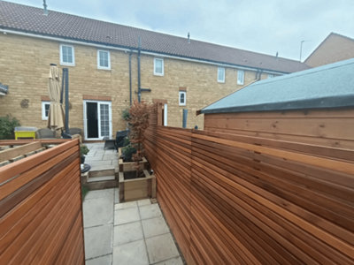 Timber Focus Western Red Cedar Screen Slats 1.22m 4ft Single Piece