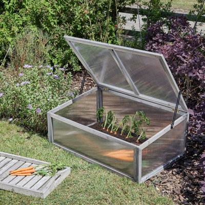 Timber GroZone Cold Frame - Garden Grow House Mini Greenhouse with UV ...