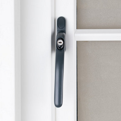 Timber Series Connoisseur MK2 Inline Locking Espag Window Handle - Anthracite Grey (RAL 7016 ...