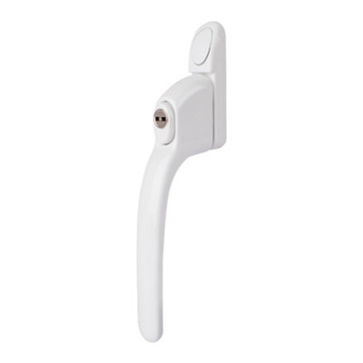 Timber Series Connoisseur MK2 Inline Locking Espag Window Handle - White (Non Handed) | DIY at B&Q
