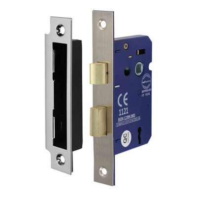 TIMCO 3 Lever Satin Nickel Mortice Sashlock 65mm Case 45mm Backset ...
