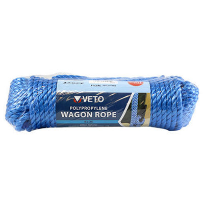 TIMCO Blue Polypropylene Wagon Rope - 9mm x 27m | DIY at B&Q