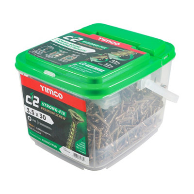 TIMCO C2 Strong-Fix Multi-Purpose Premium Countersunk Gold Woodscrews ...