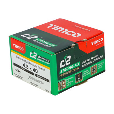 TIMCO C2 Strong-Fix Multi-Purpose Premium Countersunk Gold Woodscrews ...