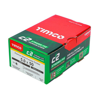 TIMCO C2 Strong-Fix Multi-Purpose Premium Countersunk Gold Woodscrews ...