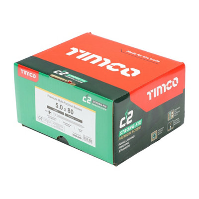 TIMCO C2 Strong-Fix Multi-Purpose Premium Countersunk Gold Woodscrews ...