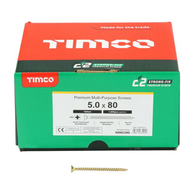 TIMCO C2 Strong-Fix Multi-Purpose Premium Countersunk Gold Woodscrews ...