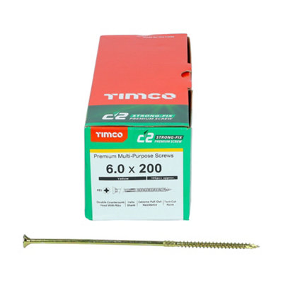 TIMCO C2 Strong-Fix Multi-Purpose Premium Countersunk Gold Woodscrews ...