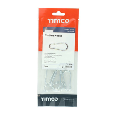 Buy TIMCO Carbine Hooks Silver - 5mm at B&Q