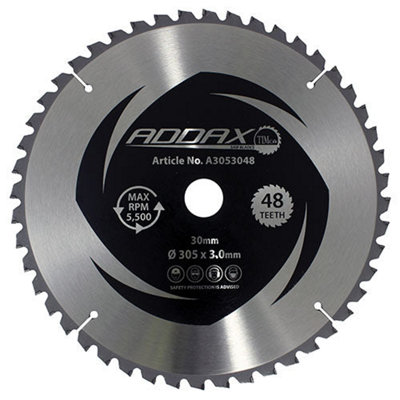 Timco - Circular Saw Blade (-5 Degree, Size 305 x 30 x 48T - 1 Each) | DIY at B&Q