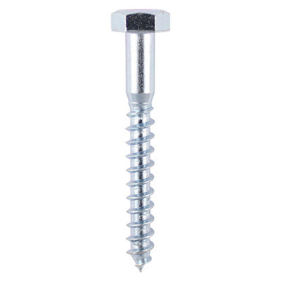 Timco - Coach Screws - Hex - Zinc (Size 10.0 x 100 - 2 Pieces) | DIY at B&Q