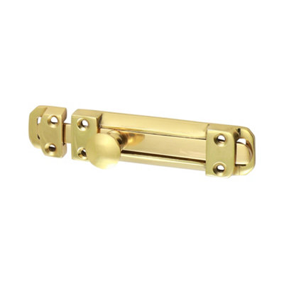 Timco - Contract Flat Section Bolt - Polished Brass (Size 110 x 25mm ...