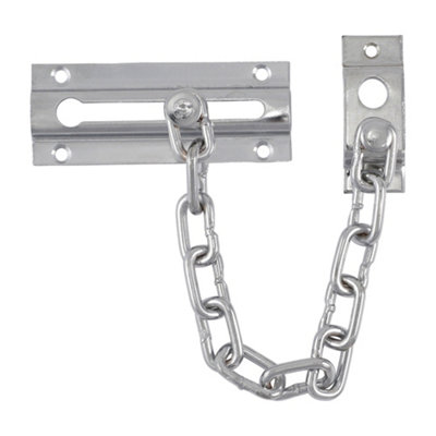 Timco - Door Chain - Satin Chrome (Size 85mm - 1 Each) | DIY at B&Q
