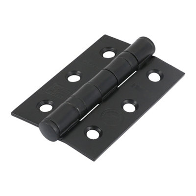 TIMCO - GRADE 7 BALL BEARING FIRE DOOR HINGES - EPOXY BLACK (SIZE 75 X ...