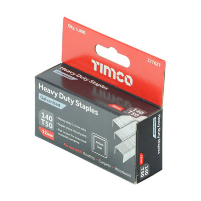 TIMCO Heavy Duty Chisel Point Galvanised Staples - 12mm