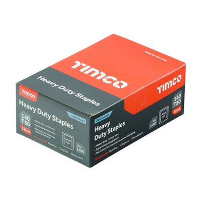 TIMCO Heavy Duty Chisel Point Galvanised Staples - 12mm