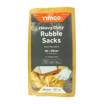 TIMCO Heavy Duty Rubble Sacks - 60 x 90cm | DIY at B&Q
