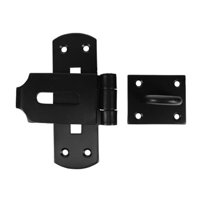 TIMCO Heavy Duty Vertical Pattern Hasp & Staple Bolt On Black - 6 ...