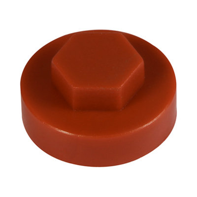 Timco - Hex Head Screw covers - Terracotta (Size 16mm - 1000 Pieces)