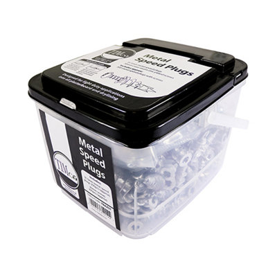Timco - Metal Speed Plugs with Screws - Zinc (Size 31.5mm - 300 Pieces)