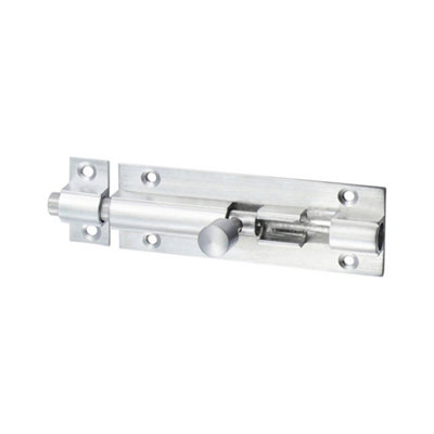 TIMCO Straight Barrel Bolt Satin Chrome - 75 x 25mm | DIY at B&Q
