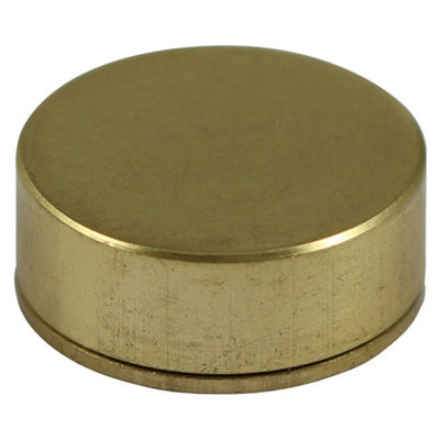 TIMCO Threaded Screw Cover Solid Brass Satin Brass - 12mm