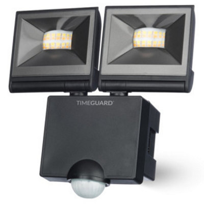 Timeguard LED200WFB LED Wi-Fi PIR Twin Floodlight Fitting 20W - 2x10W ...