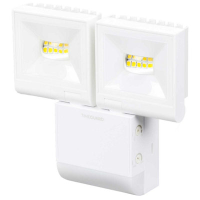 Timeguard White Twin 10W LED PIR Floodlight - Cool White - LED200PIRWHE