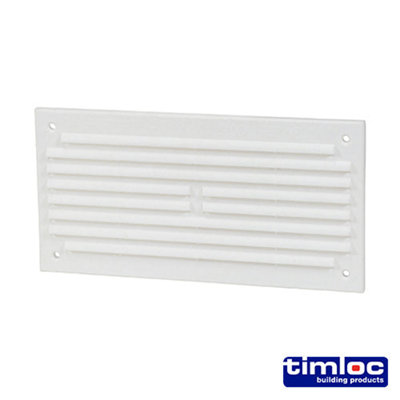 Timloc Louvre Mini Vent Flyscreen White - 165 x 89mm | DIY at B&Q