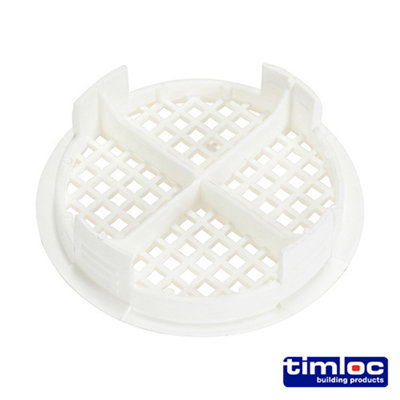 Timloc Push-in Soffit Vent White - 70.0 (10pcs)