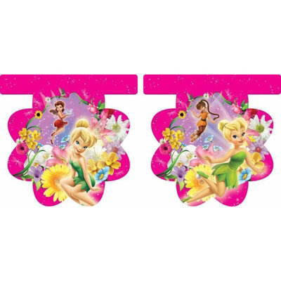 Tinkerbell Pennant Bunting Pink/Multicoloured (One Size)