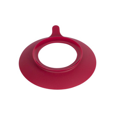 Tiny Dining - Children's Bamboo Plate Suction Cup - Red | DIY at B&Q