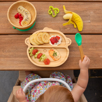 Tiny Dining - Children's Bamboo Suction Monkey Plate