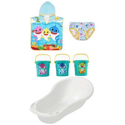Tiny to Tots Baby Shark Bath Time Bundle