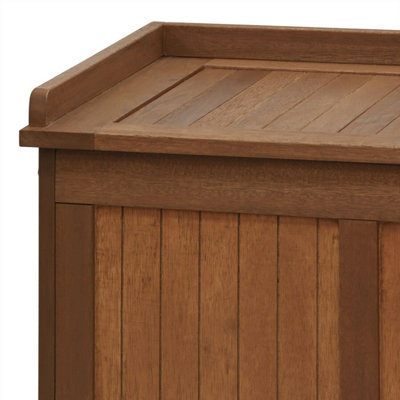 Tioman Outdoor Hardwood Deck Box Outdoor Storage for Patio Furniture ...