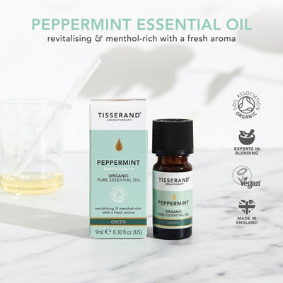 Tisserand Aromatherapy - Peppermint - Organic Essential Oil ,Massage Oil, Aromatherapy Oil - 100 ...