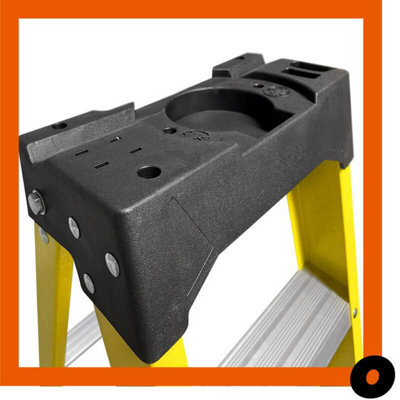 Titan 10 Tread Heavy Duty Fibreglass Swingback Step Ladder 2.58m