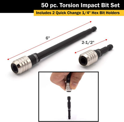Titan 50Pc Torsion Impact Bit Set