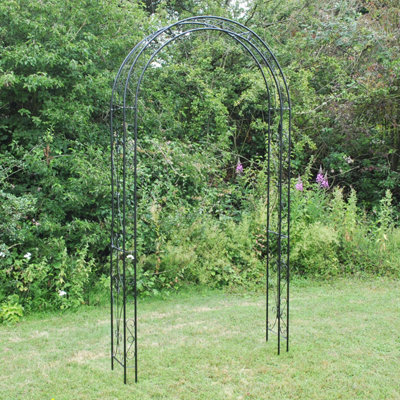Tivoli Metal Decorative Garden Arch in Black | DIY at B&Q