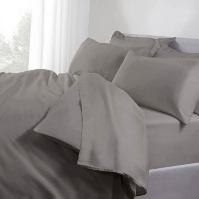 TLC 5 Star 480TC Flat Sheet Grey | DIY at B&Q