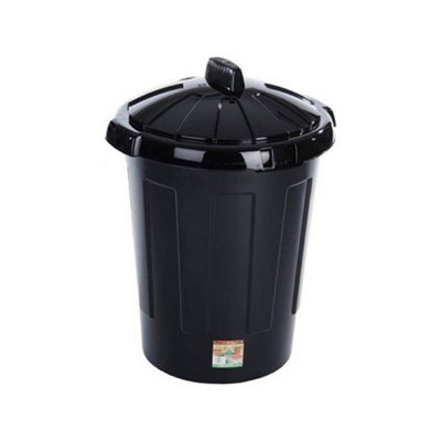TML Black Dustbin 80L One Colour (One Size)