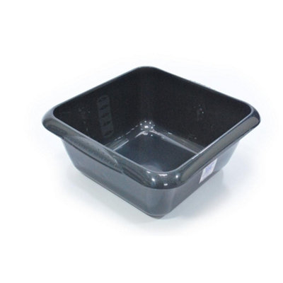 TML Square Plastic Bowl Graphite (7L) | DIY at B&Q