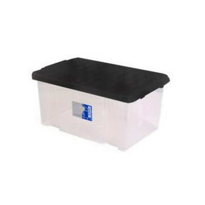 TML Storage Box with Lid Clear (One Size) | DIY at B&Q
