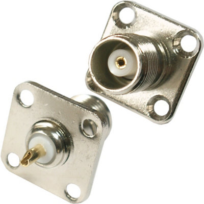 TNC Female Socket Panel Mount Solder Connector For Coaxial Wall Plate ...