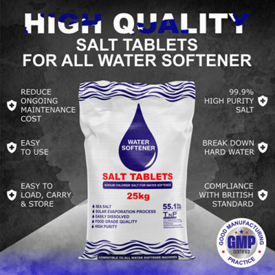 TnP Distribution Water Softener Salt Tablets 25kg Bag - Food Grade Salt
