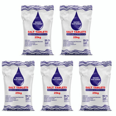 TnP Distribution Water Softener Salt Tablets 25kg x 5 Bags Food Grade ...