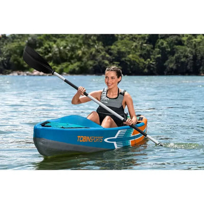 Tobin Sports Breakwater X1 Inflatable Touring Kayak Set 12 ft Drop ...