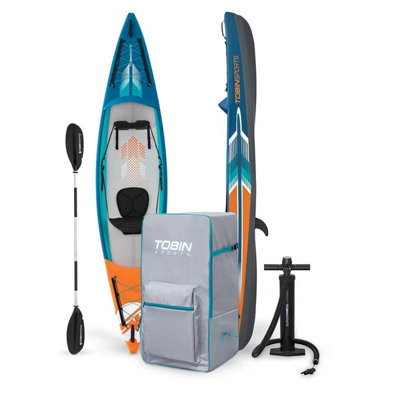 Tobin Sports Breakwater X1 Inflatable Touring Kayak Set 12 ft Drop ...