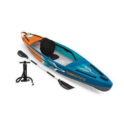 Tobin Sports Breakwater X1 Inflatable Touring Kayak Set 12 ft Drop ...
