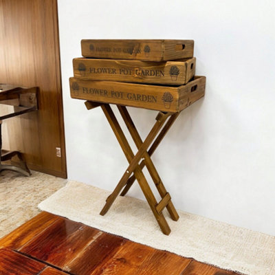 Toffee Trays (Set of 3) - Wooden Champagne